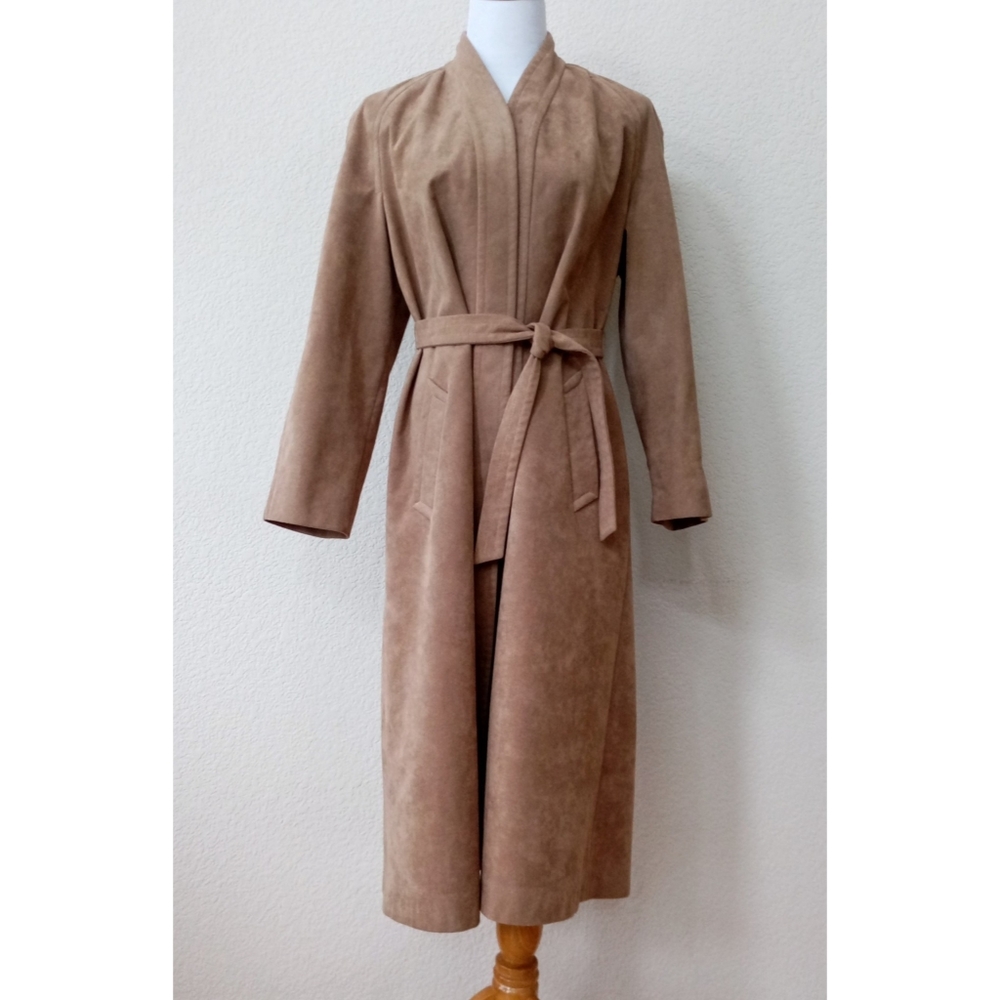 Lilli Ann Collections Vintage Ultra Suede Long Tan Be… - Gem
